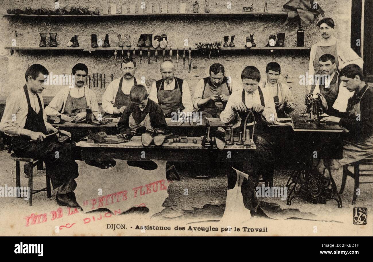 Old occupations and trades Blind persons working as shoemakers Dijon ...