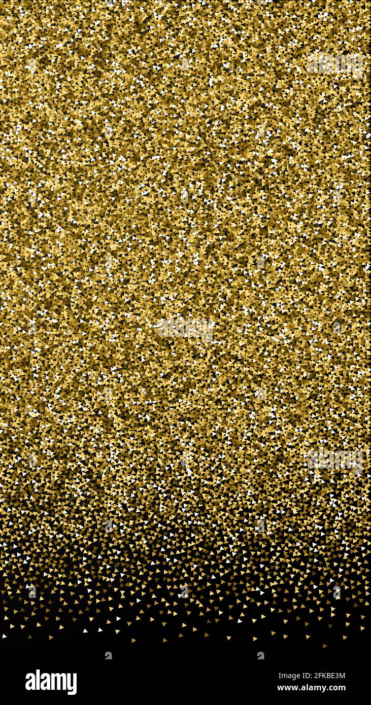 Gold triangles glitter luxury sparkling confetti. Scattered small gold ...