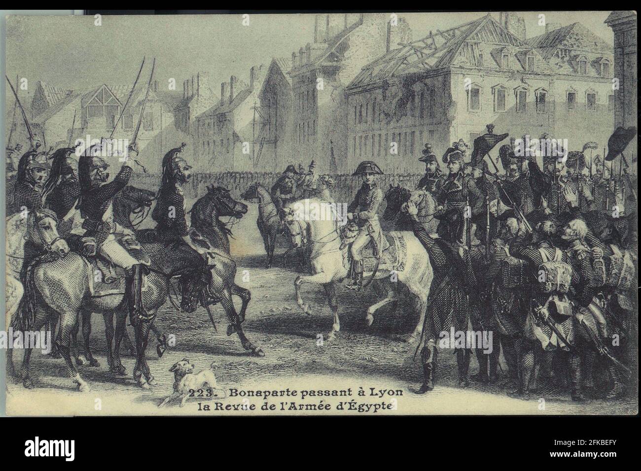 Napoleon Bonaparte Coming to Lyons. The Inspection of the Army of Egypt ...