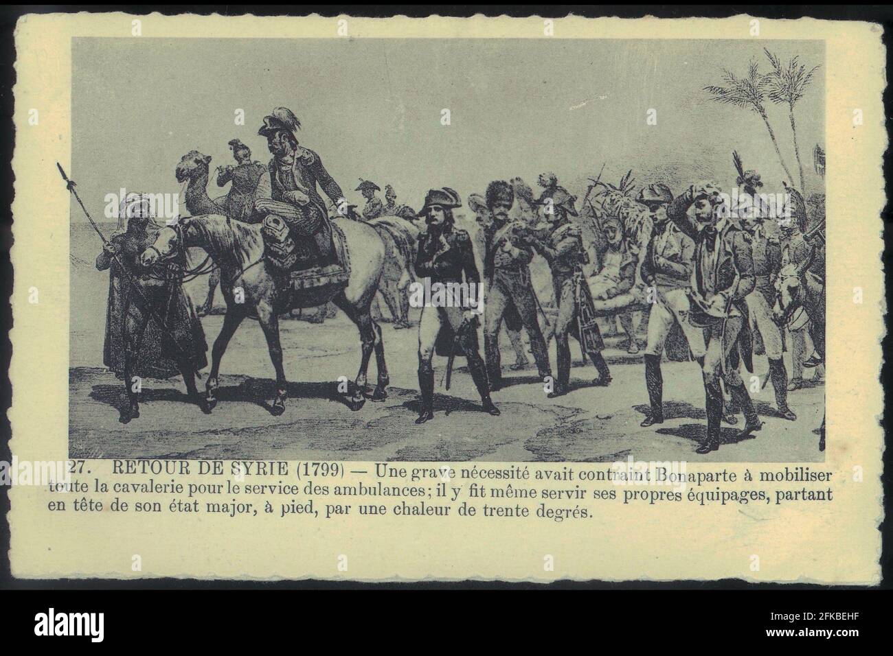 Napoleon Bonaparte, in the Lead of His Staff and Walking. Return from ...