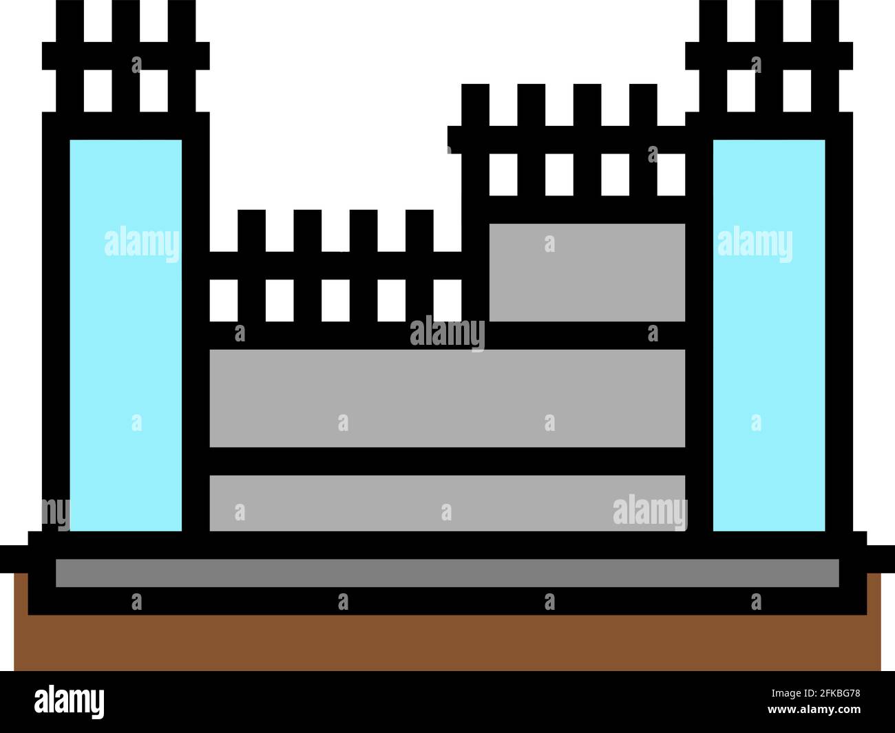structure with reinforcement concrete color icon vector illustration ...