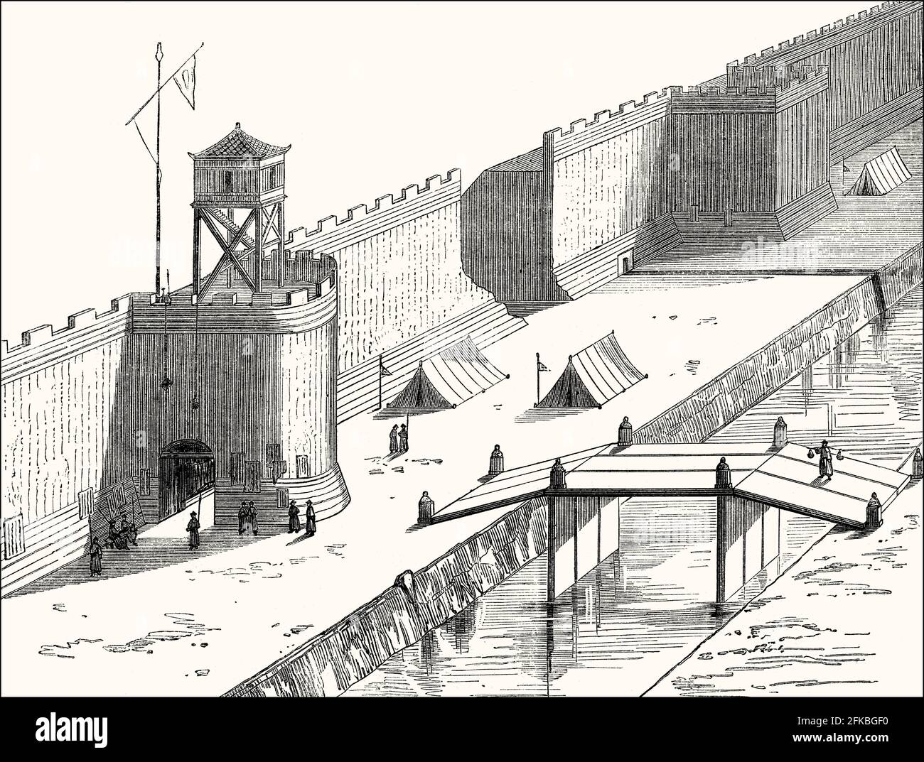 Chinese fortification, 17th century Stock Photo - Alamy