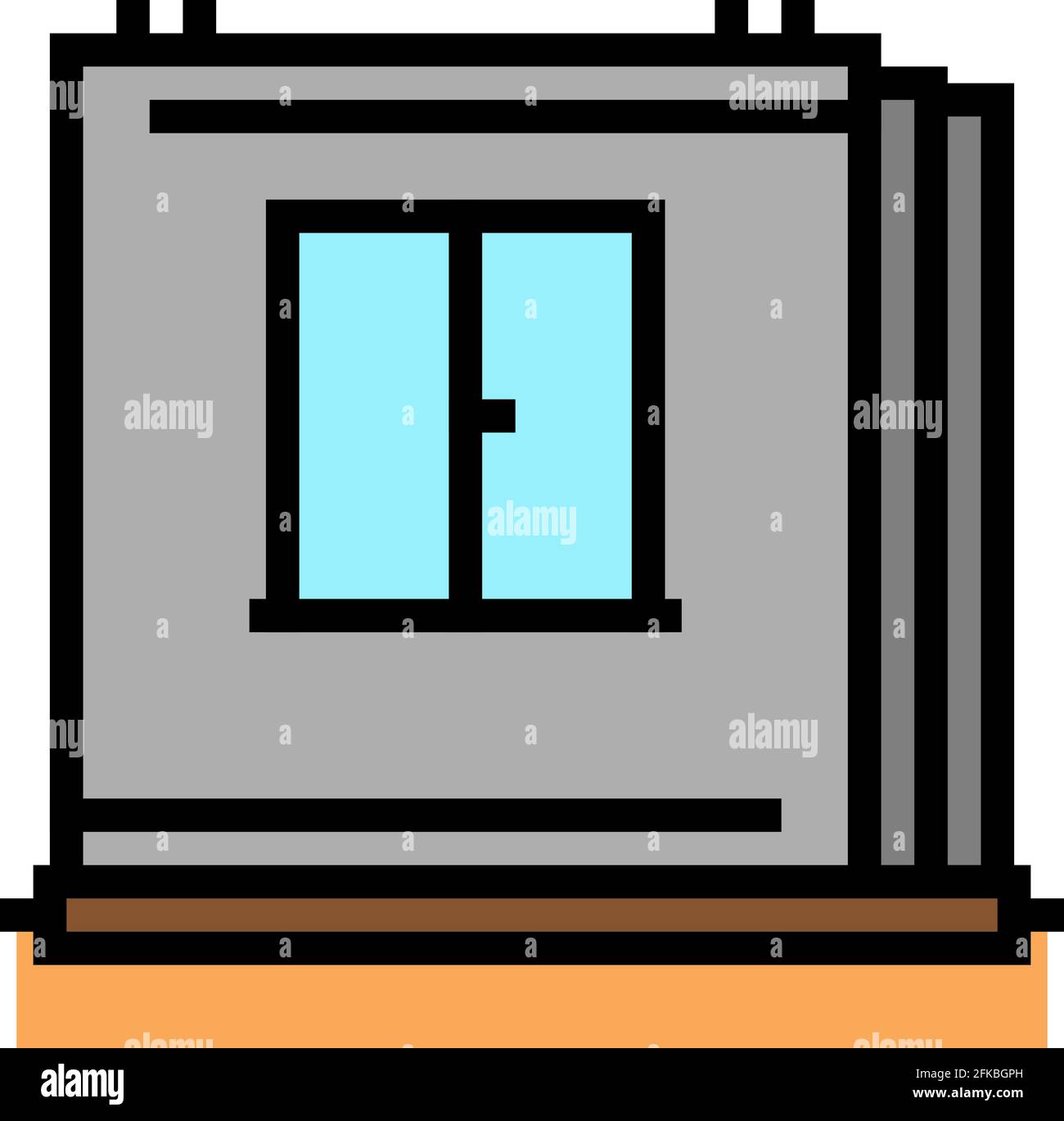 walls of panel house color icon vector illustration Stock Vector Image ...