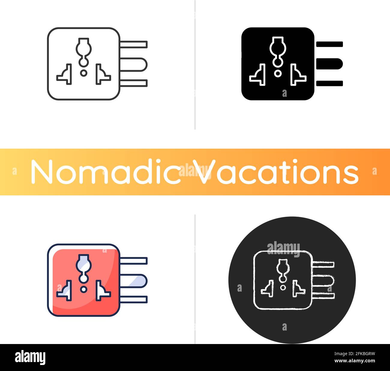 Travel adapter icon Stock Vector Image & Art - Alamy