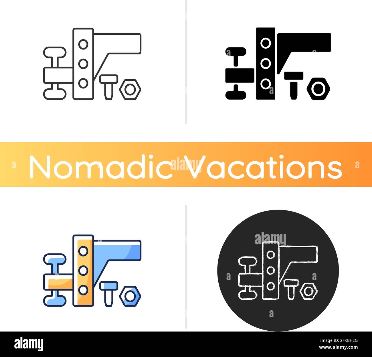 Trailer towing equipment icon Stock Vector Image & Art - Alamy