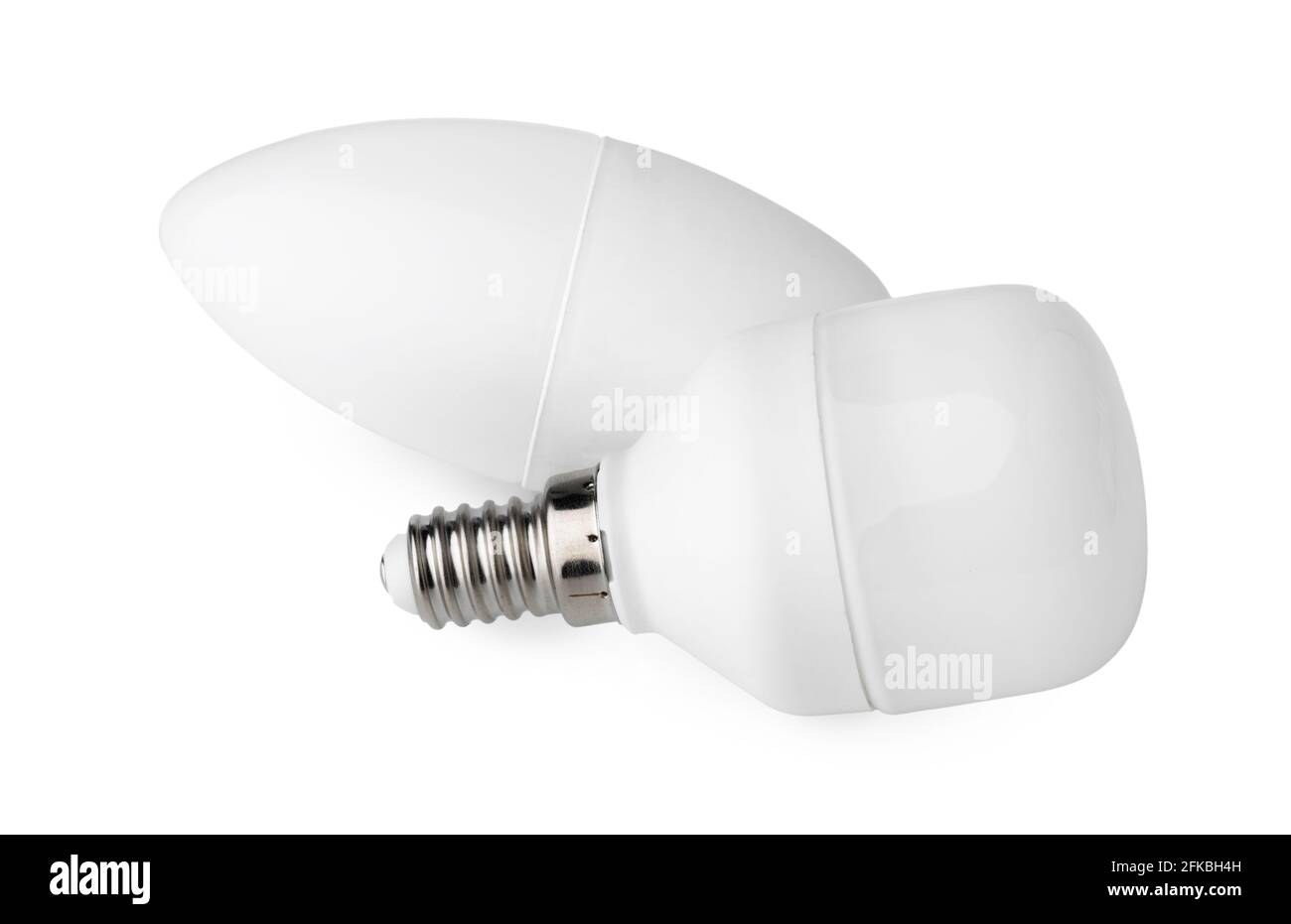 Two light bulbs isolated on white background Stock Photo - Alamy