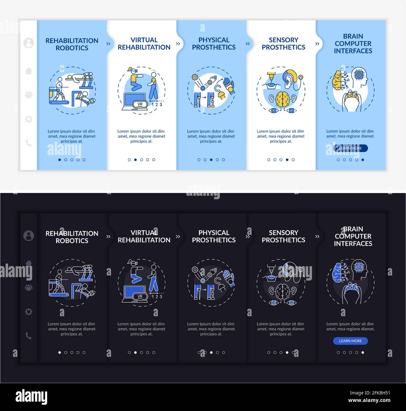 Assistive devices onboarding vector template Stock Vector Image & Art ...