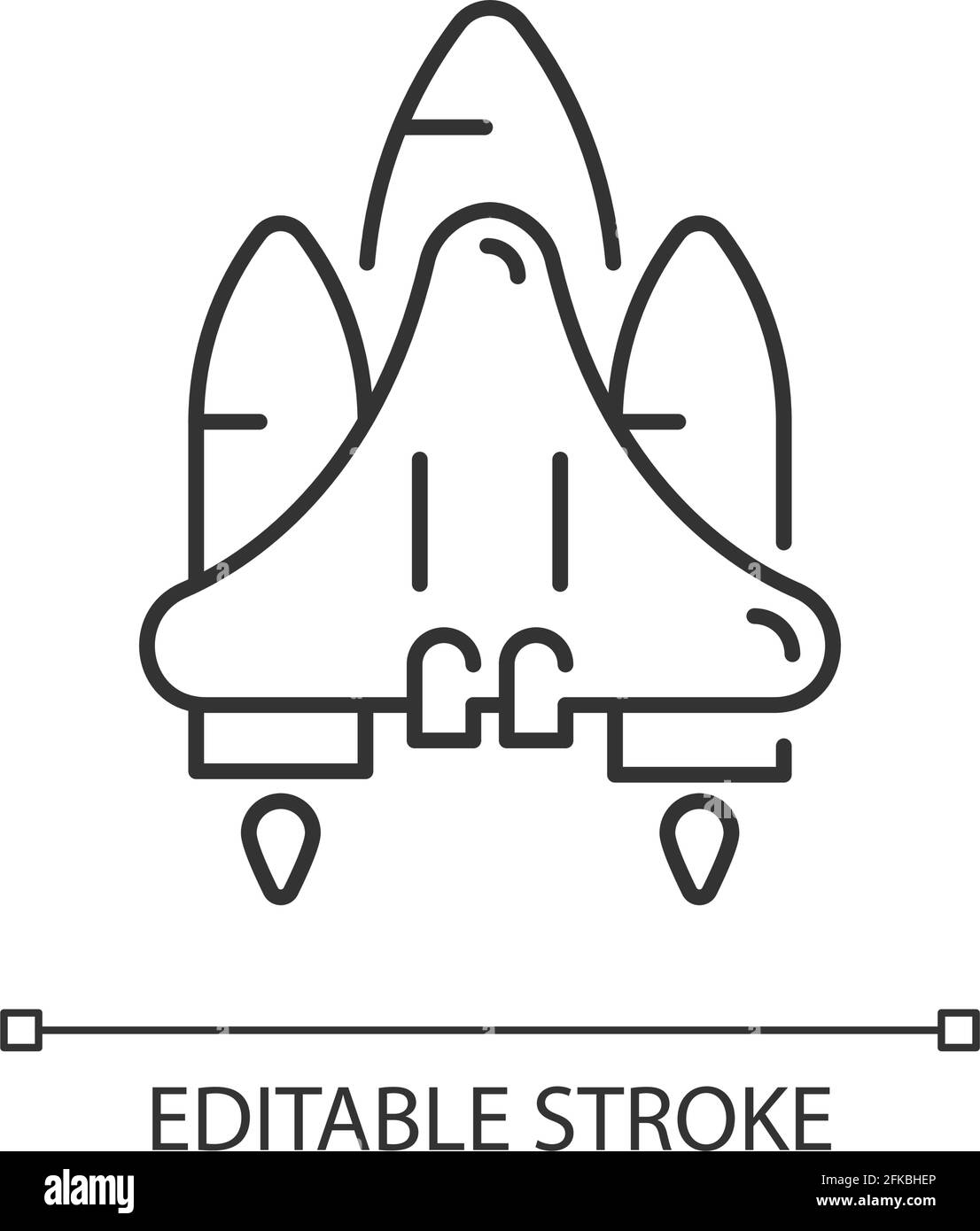 Space shuttle linear icon Stock Vector Image & Art - Alamy