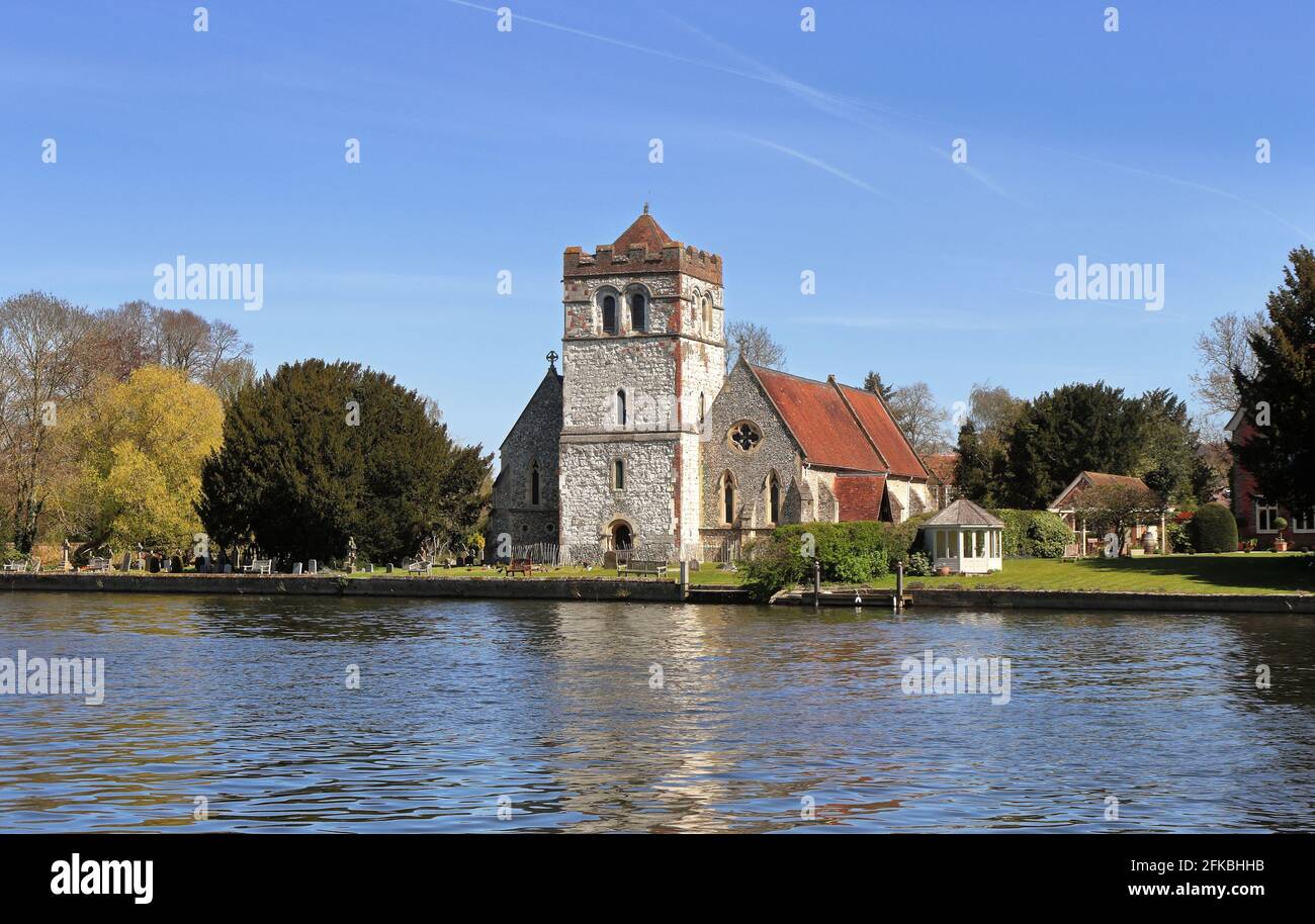 All Saints Church in the Village of Bisham on the Thames in Berkshire ...