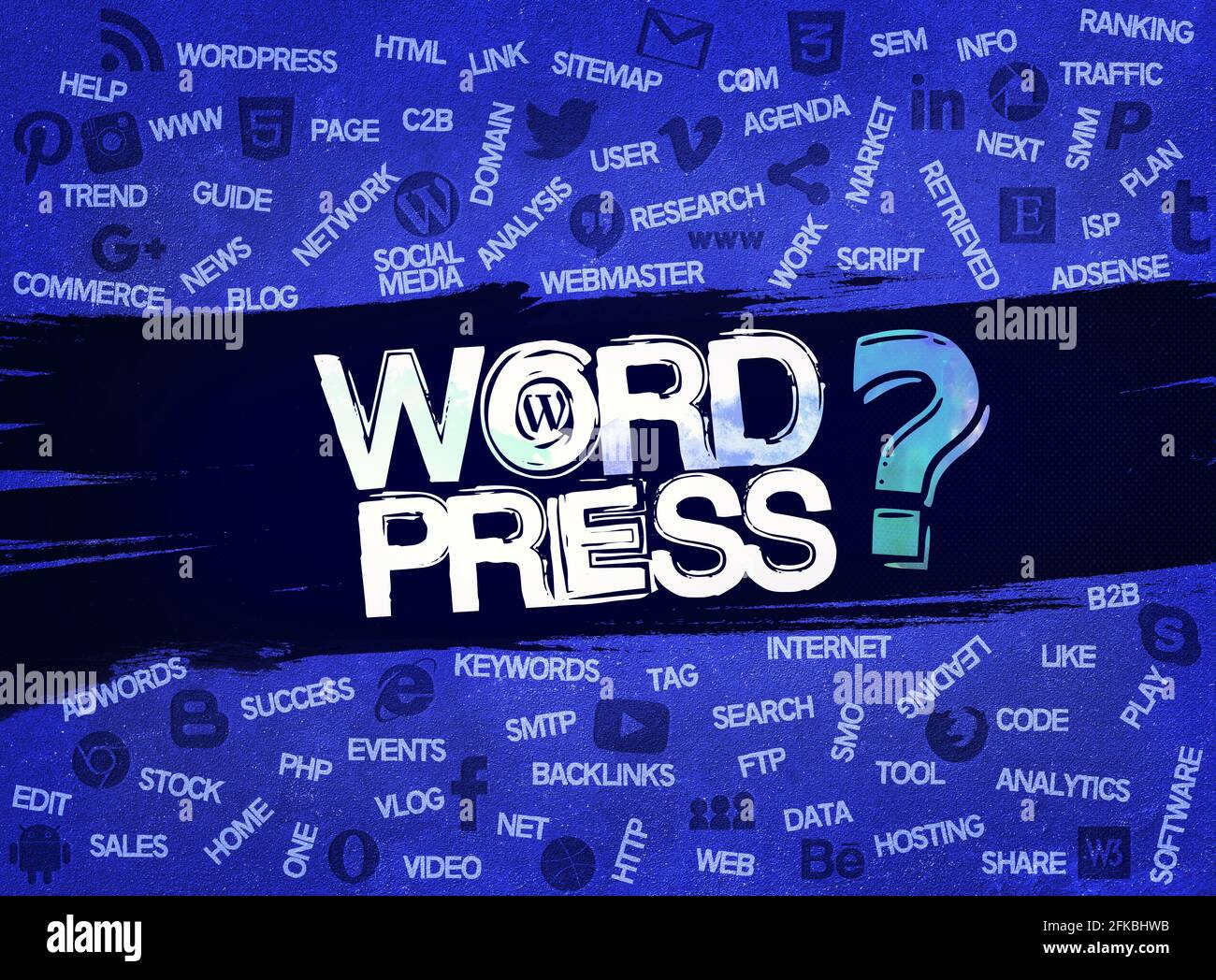 Wordpress; WordPress concept on background Stock Photo - Alamy
