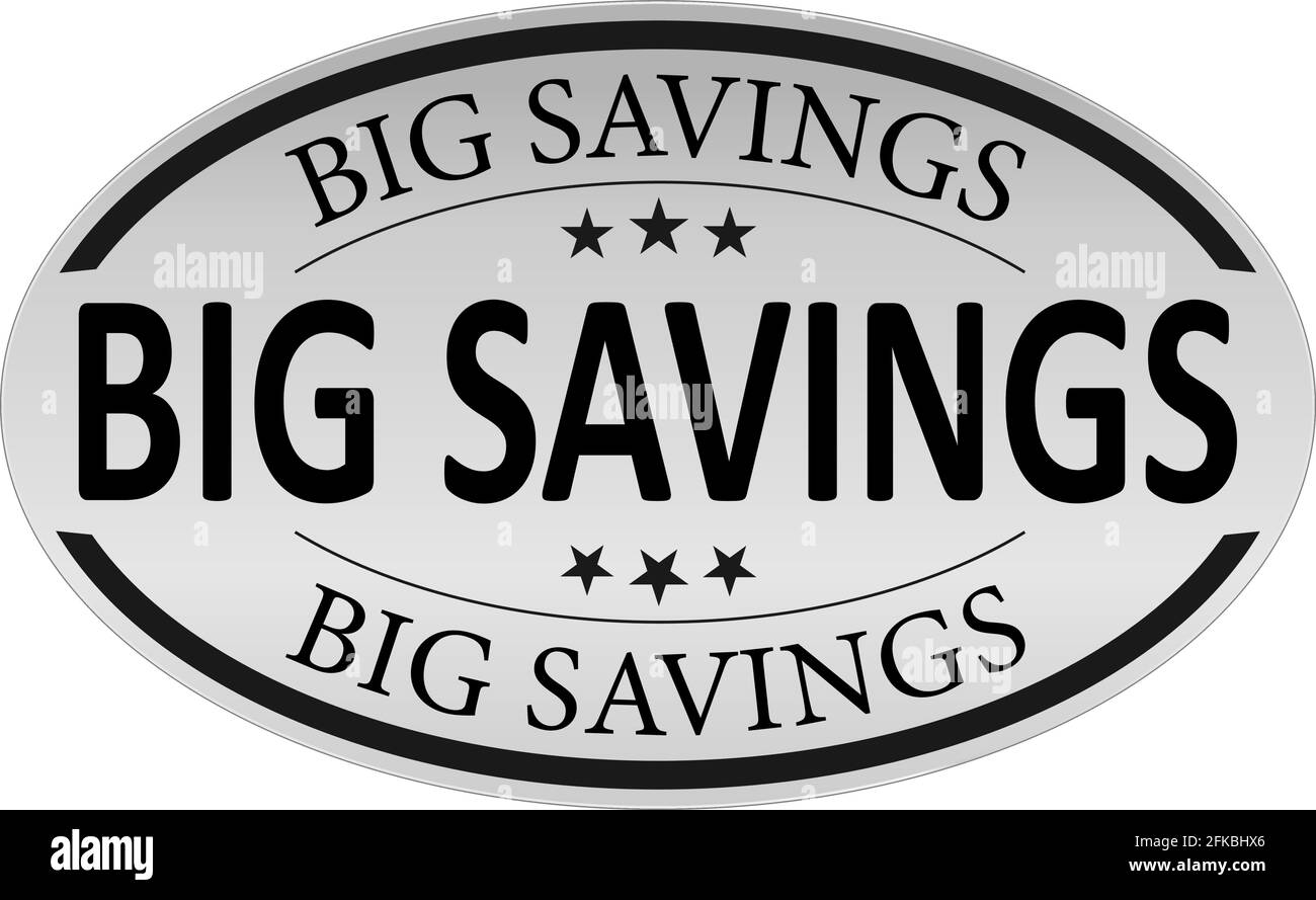 Big Save tags with Saveings text on oval tags Stock Vector Image & Art ...
