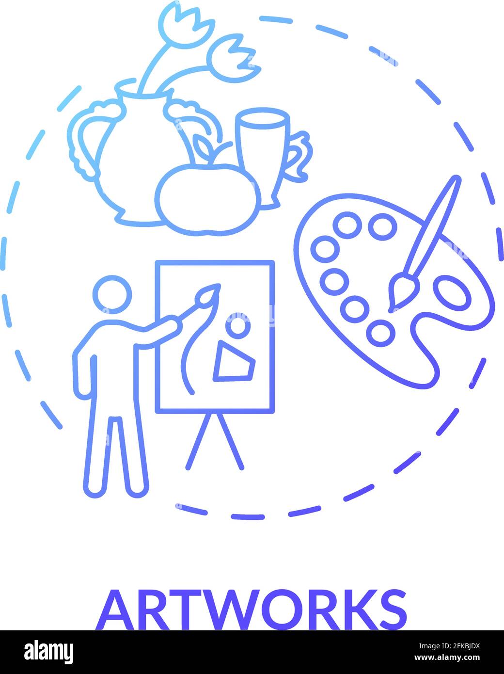 Artworks concept icon Stock Vector Image & Art - Alamy