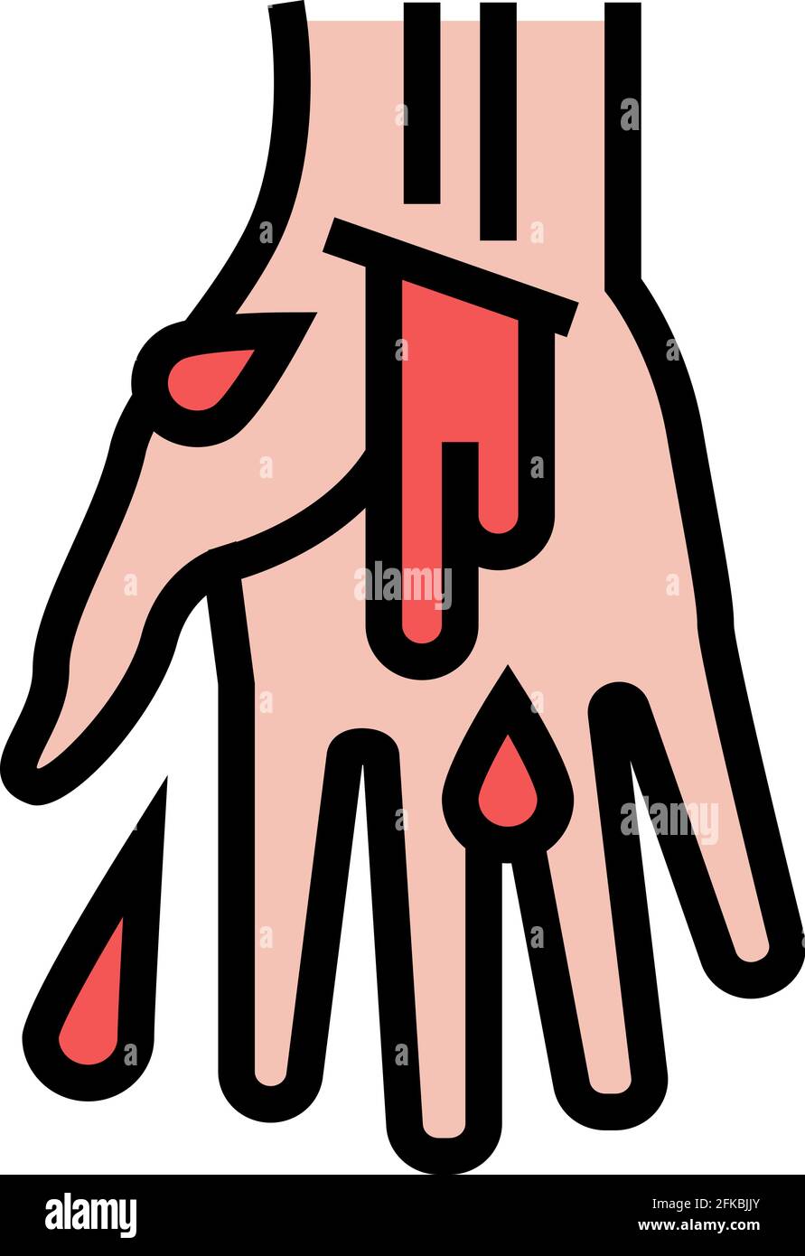 venous bleeding disease color icon vector illustration Stock Vector ...