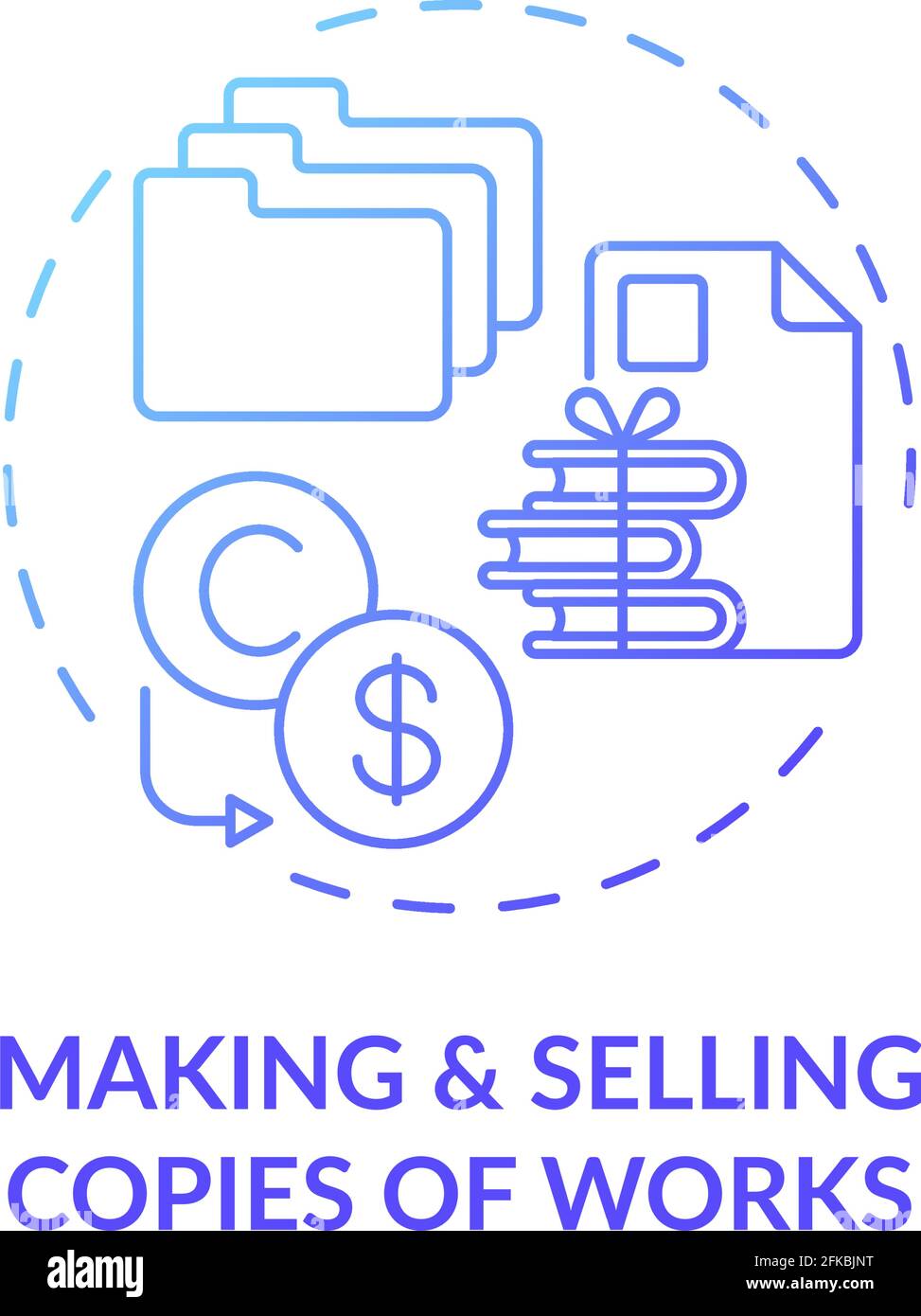 Making and selling works copies concept icon Stock Vector Image & Art ...