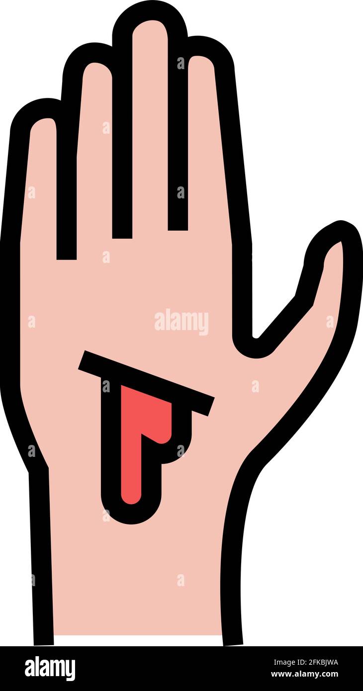 arterial bleeding disease color icon vector illustration Stock Vector ...
