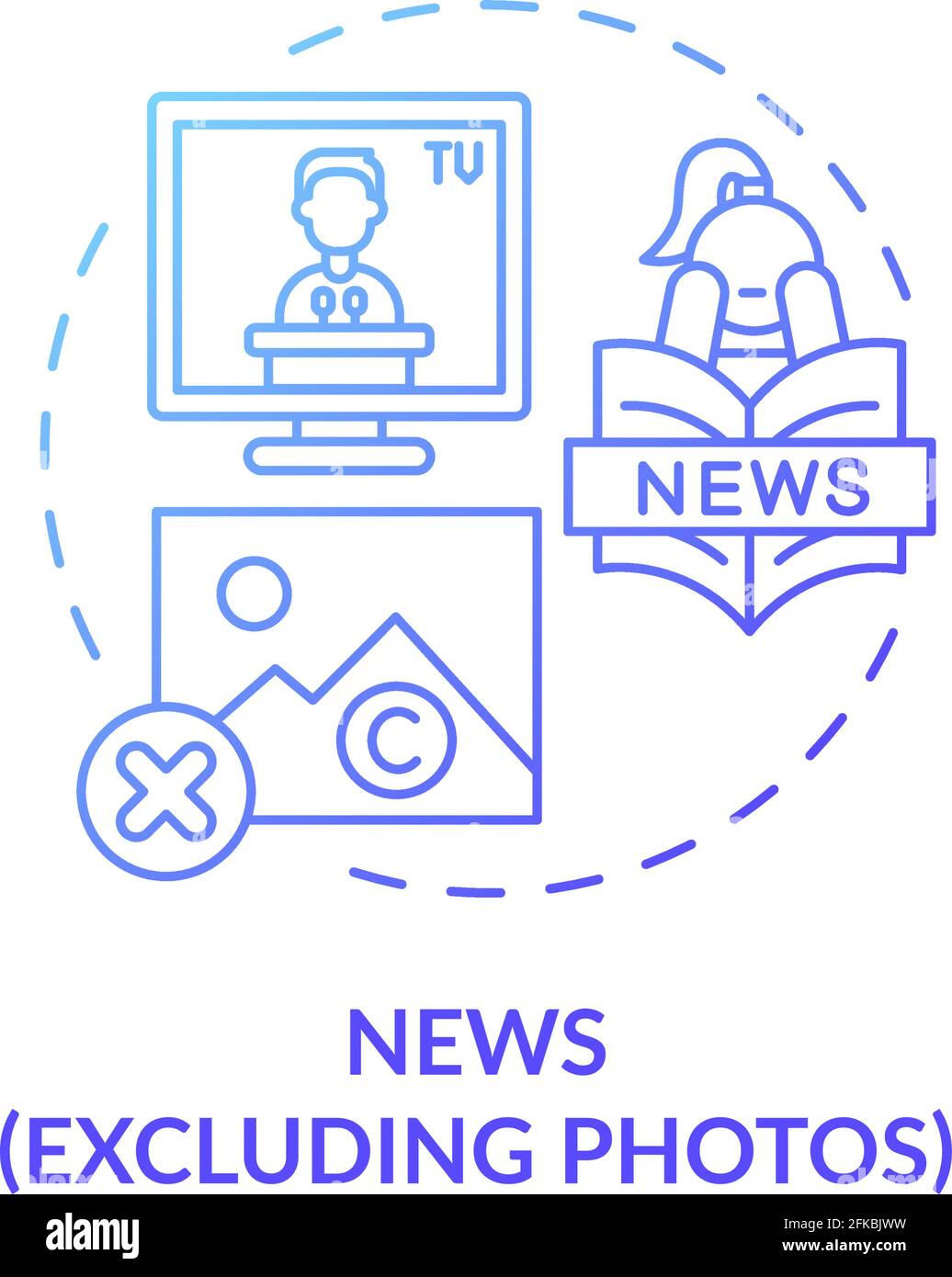 News without photos concept icon Stock Vector Image & Art - Alamy