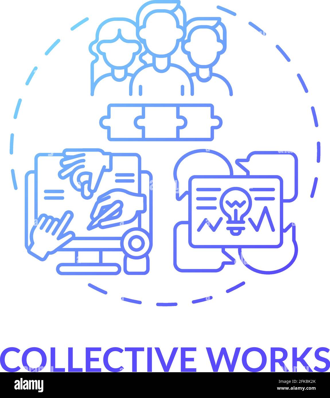 Collective works concept icon Stock Vector Image & Art - Alamy