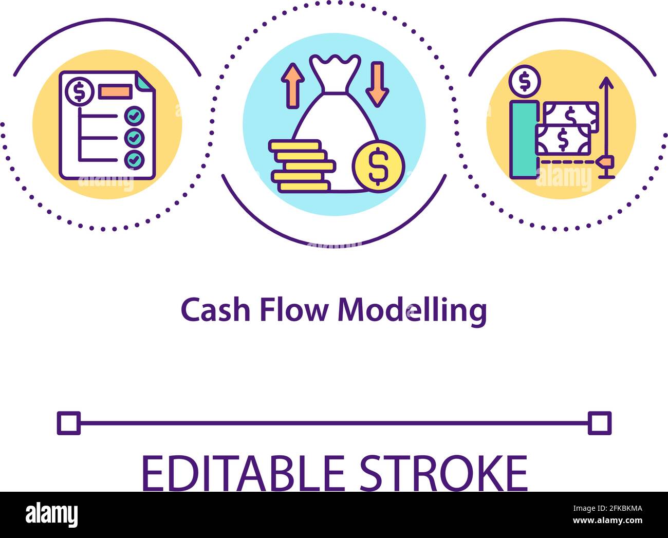 Cash flow modelling concept icon Stock Vector Image & Art - Alamy