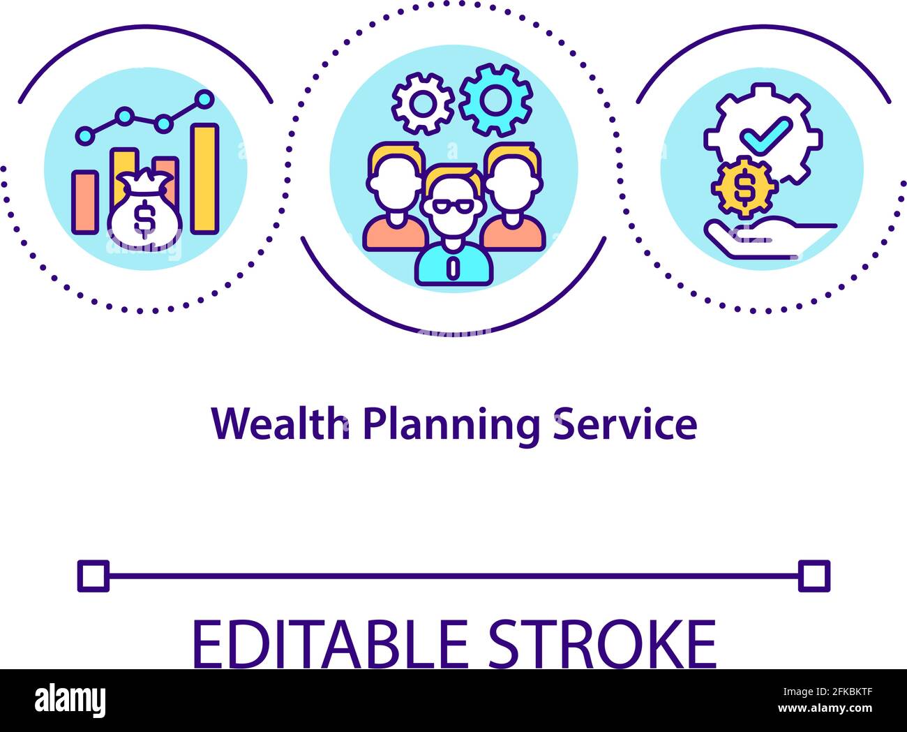 Wealth planning service concept icon Stock Vector Image & Art - Alamy