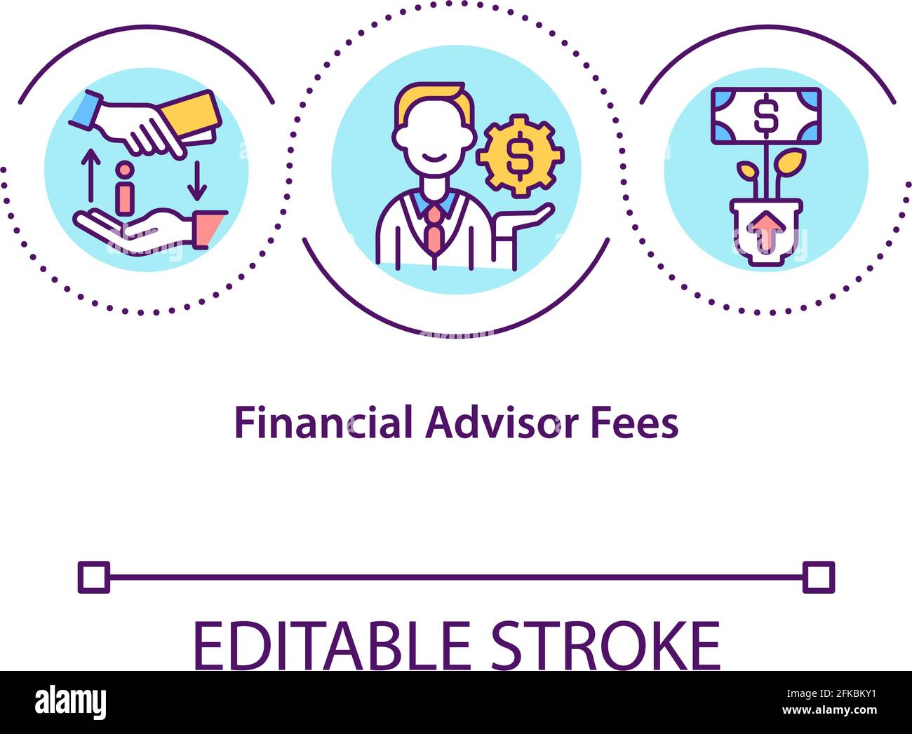 Financial advisor fees concept icon Stock Vector Image & Art - Alamy