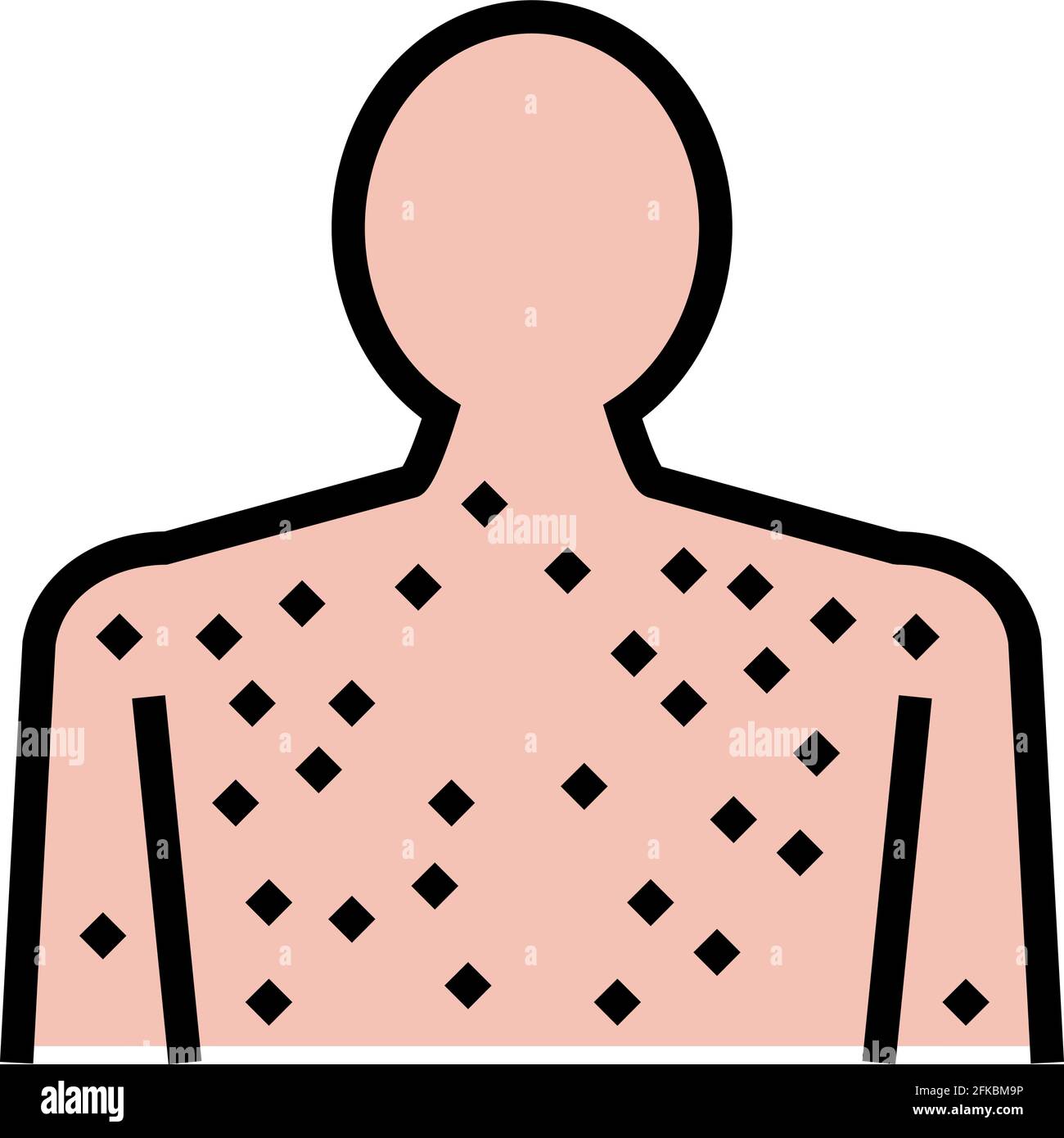 skin rash disease color icon vector illustration Stock Vector Image ...