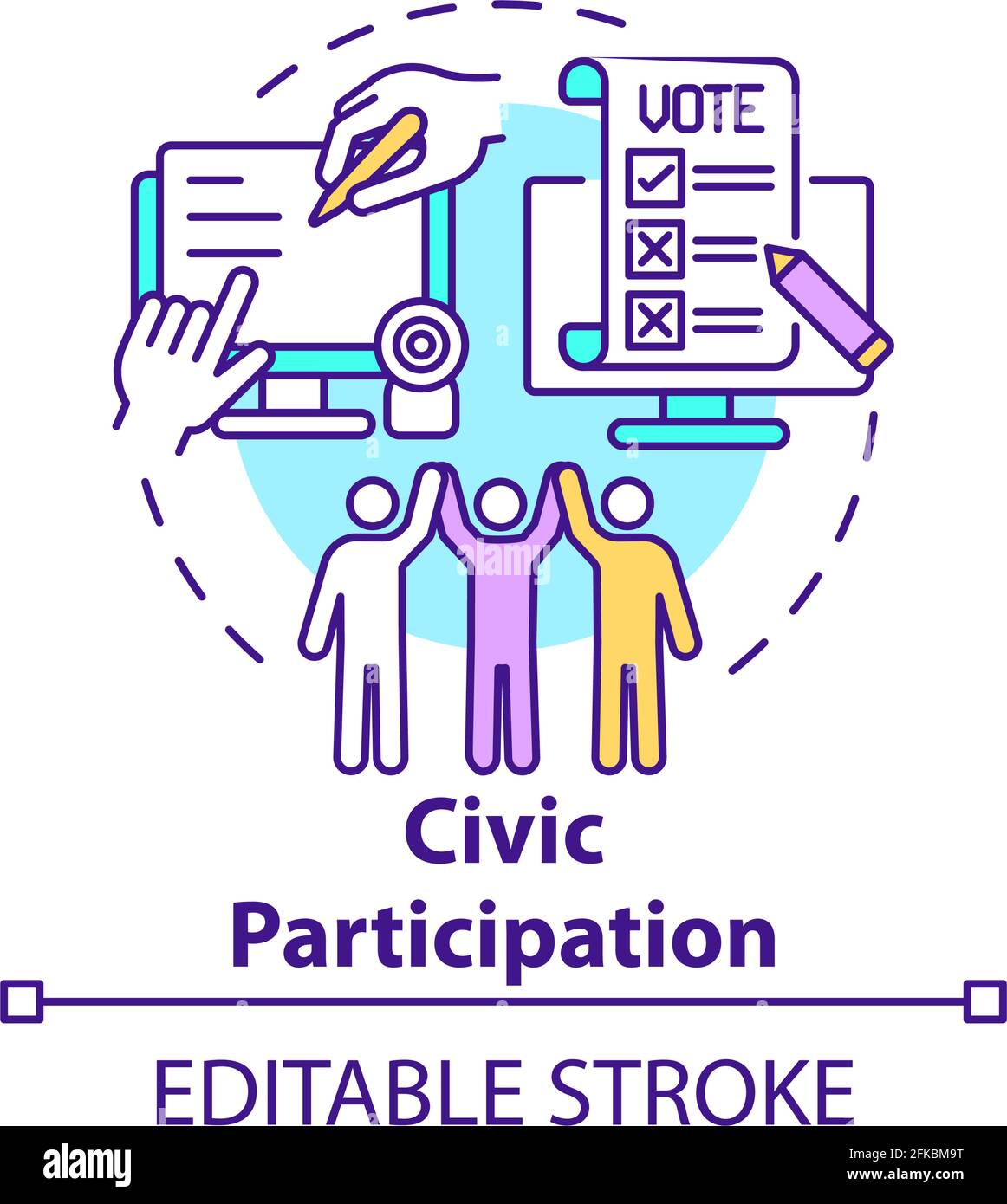 Civic participation concept icon Stock Vector Image & Art - Alamy