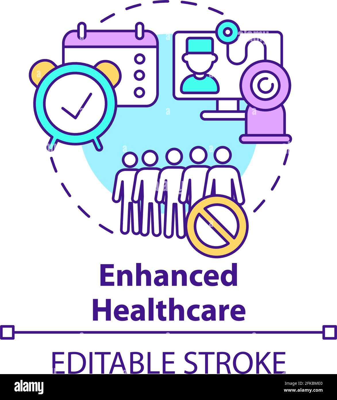 Enhanced healthcare concept icon Stock Vector Image & Art - Alamy