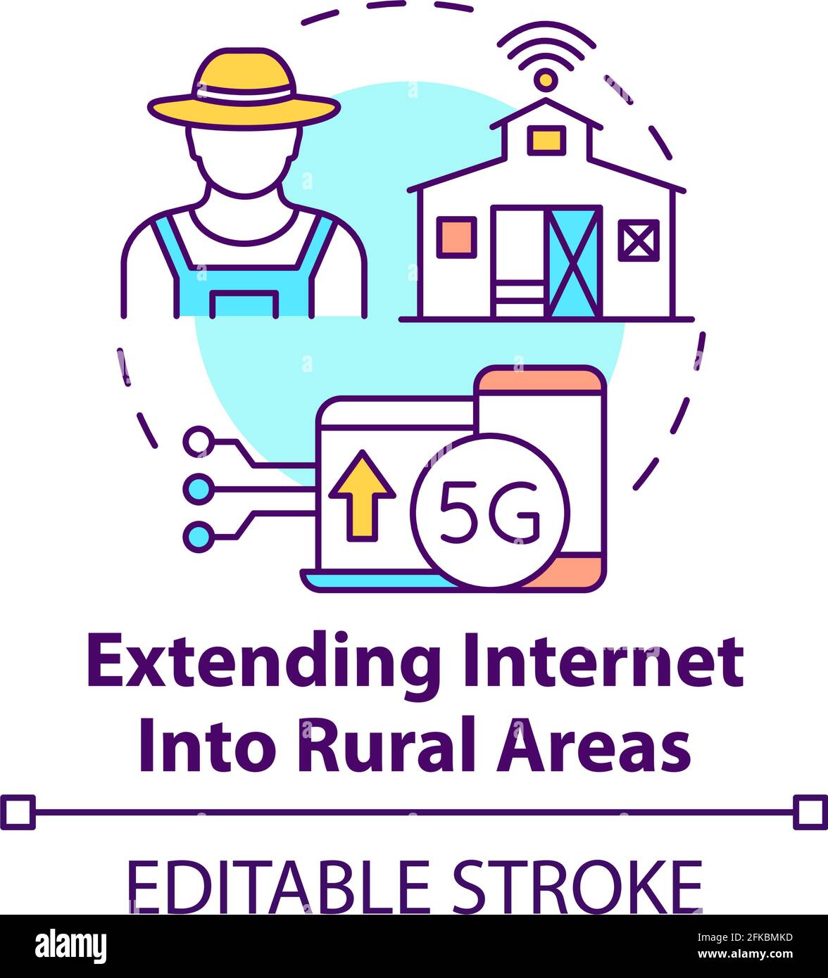 Rural area internet Stock Vector Images - Alamy