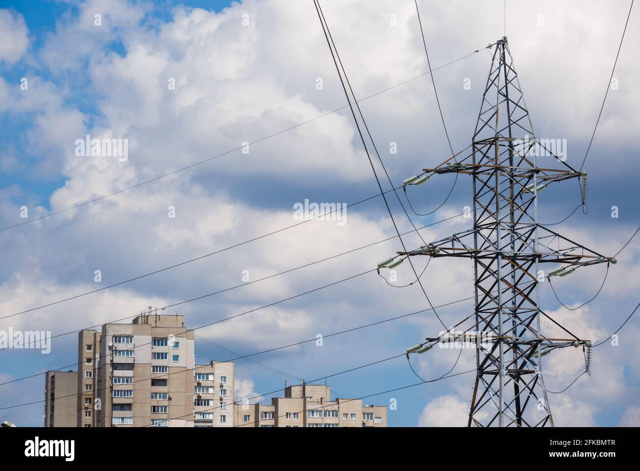 Electricity is the major energy of the world. High voltage post. High ...