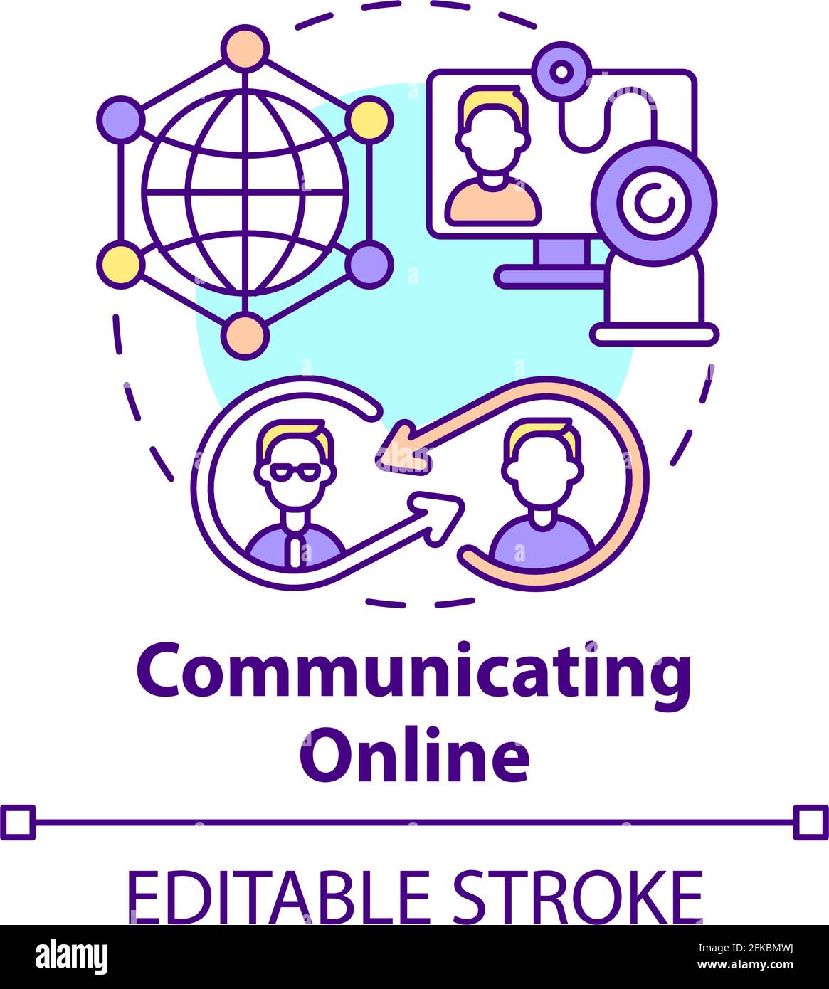Communicating online Stock Vector Images - Alamy