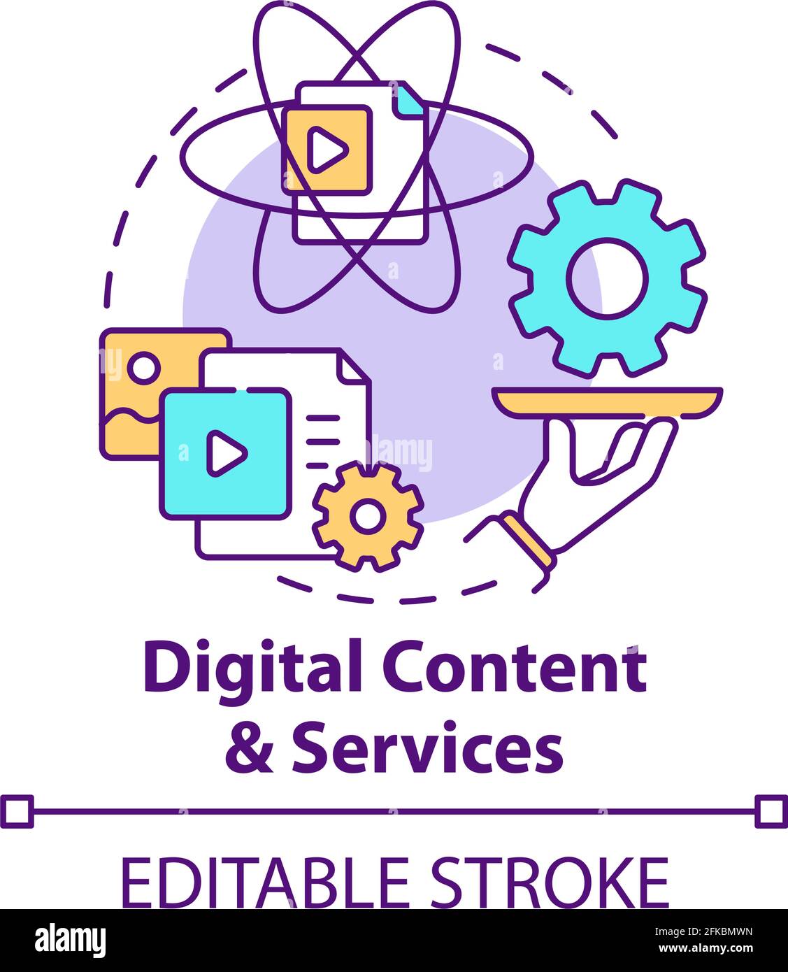 Digital content and services concept icon Stock Vector Image & Art - Alamy