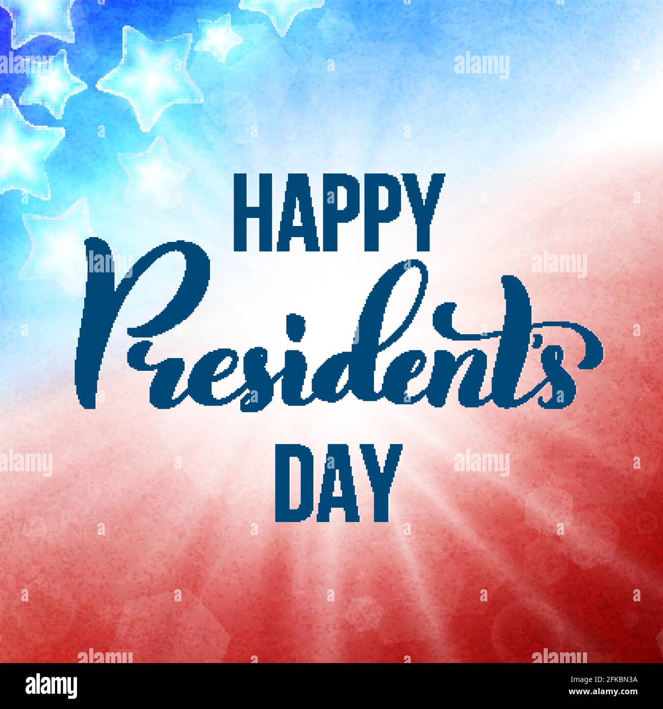 Happy Presidents Day in USA card. Template poster with handwritten ...
