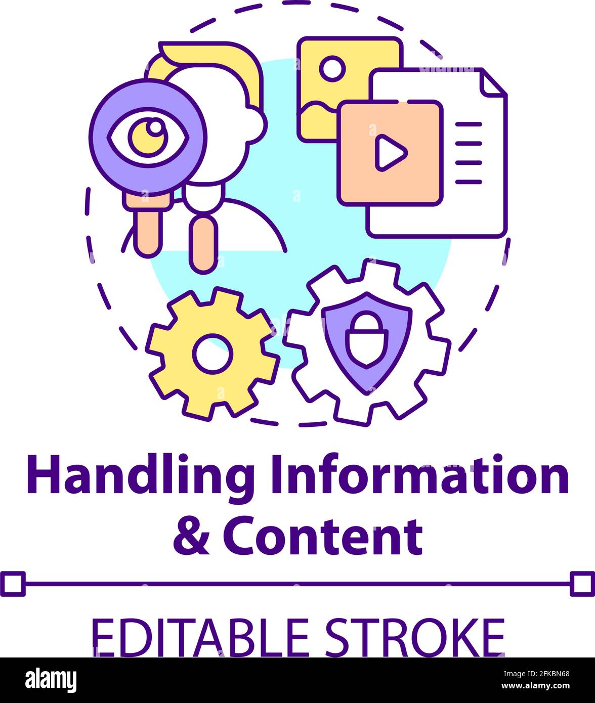 Handling information and content concept icon Stock Vector Image & Art ...