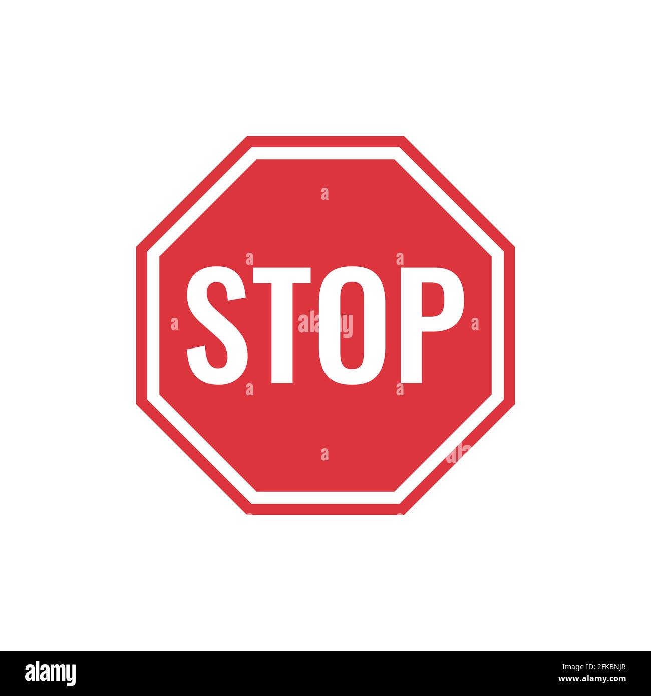 The stop sign has a red color and a word of a stop. The sign is ...