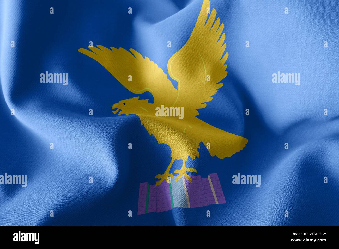 3D illustration flag of Friuli Venezia Giulia is a region of Italy ...