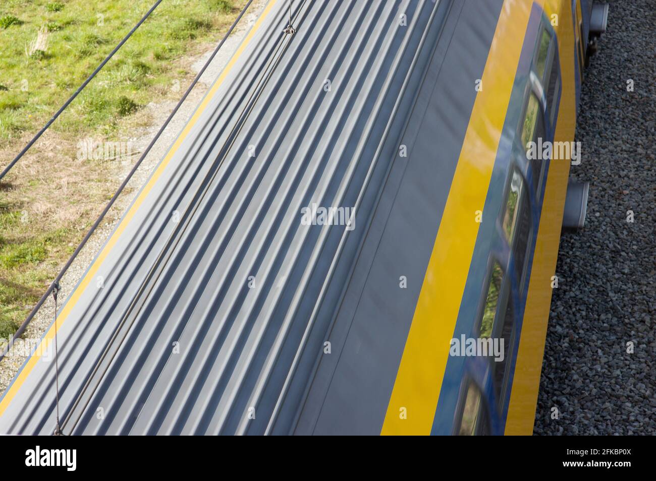 Top of train from above in the Netherlands Stock Photo - Alamy