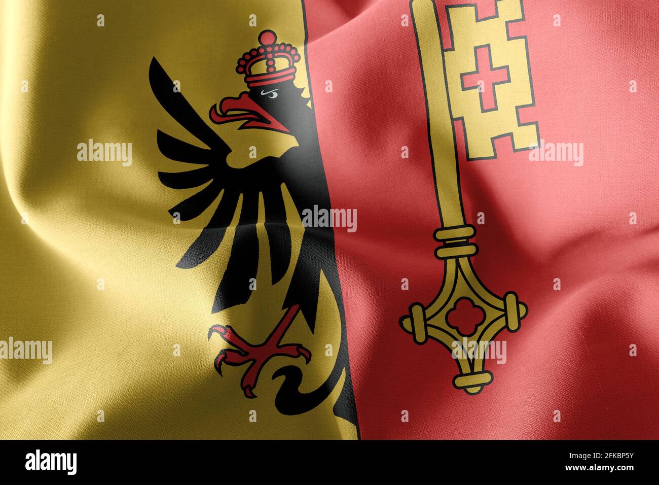 3d flag of the geneva hi-res stock photography and images - Alamy