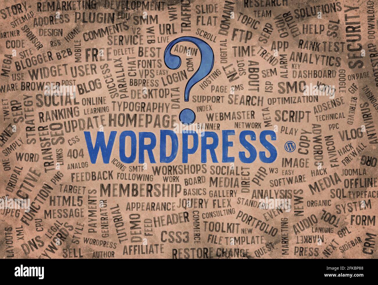 Wordpress; WordPress concept on background Stock Photo - Alamy