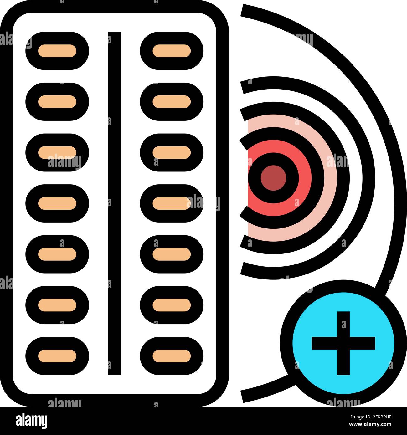 oral medication for control inflammation color icon vector illustration ...