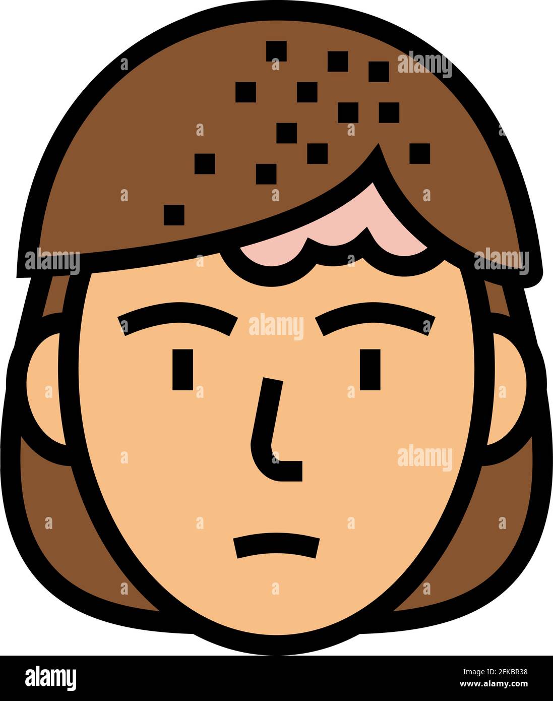 Seborrheic Dermatitis Color Icon Vector Illustration Stock Vector Image