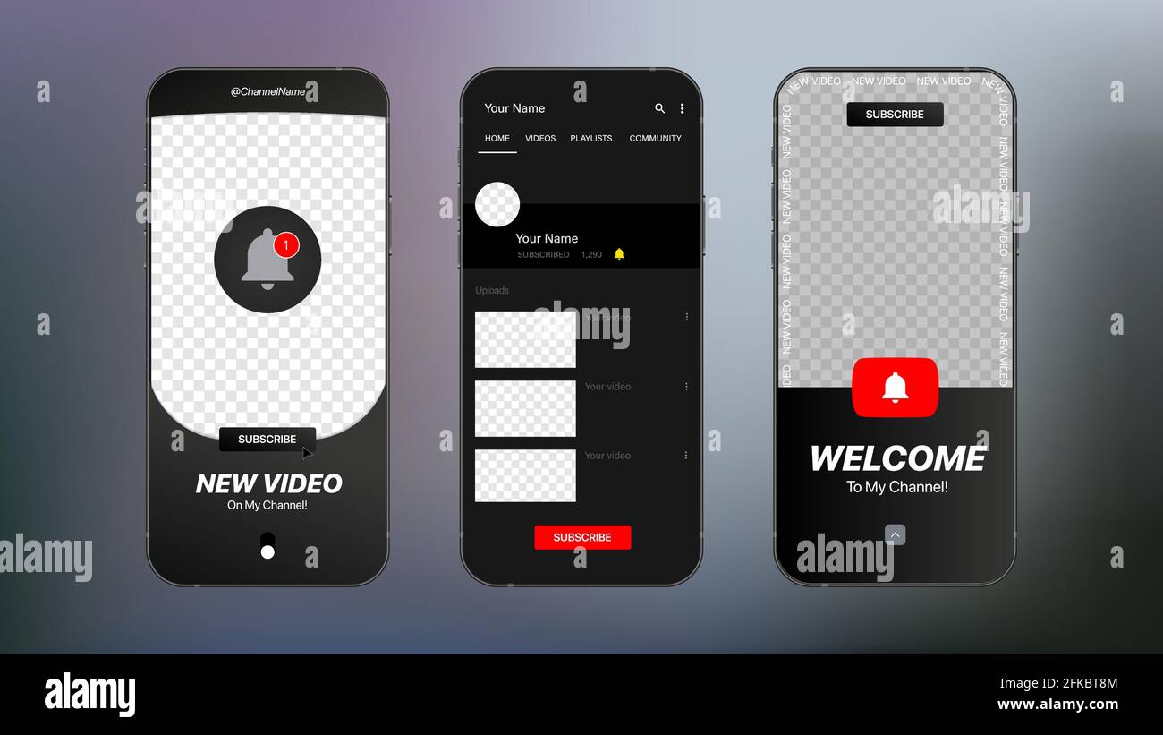 Social Media Promotion Stories Set. Banners With Transparent Background ...
