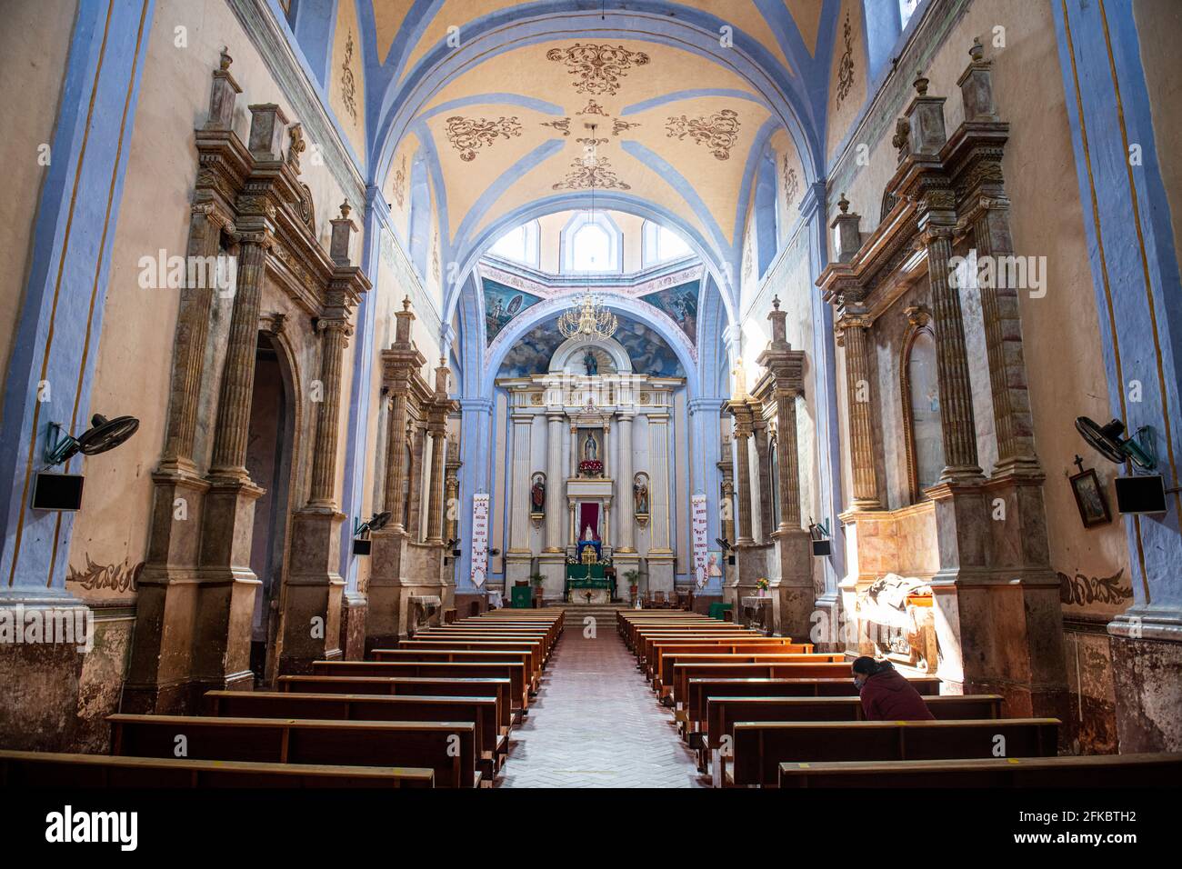 Interior of Santiago de Jalpan, UNESCO World Heritage Site, Franciscan ...