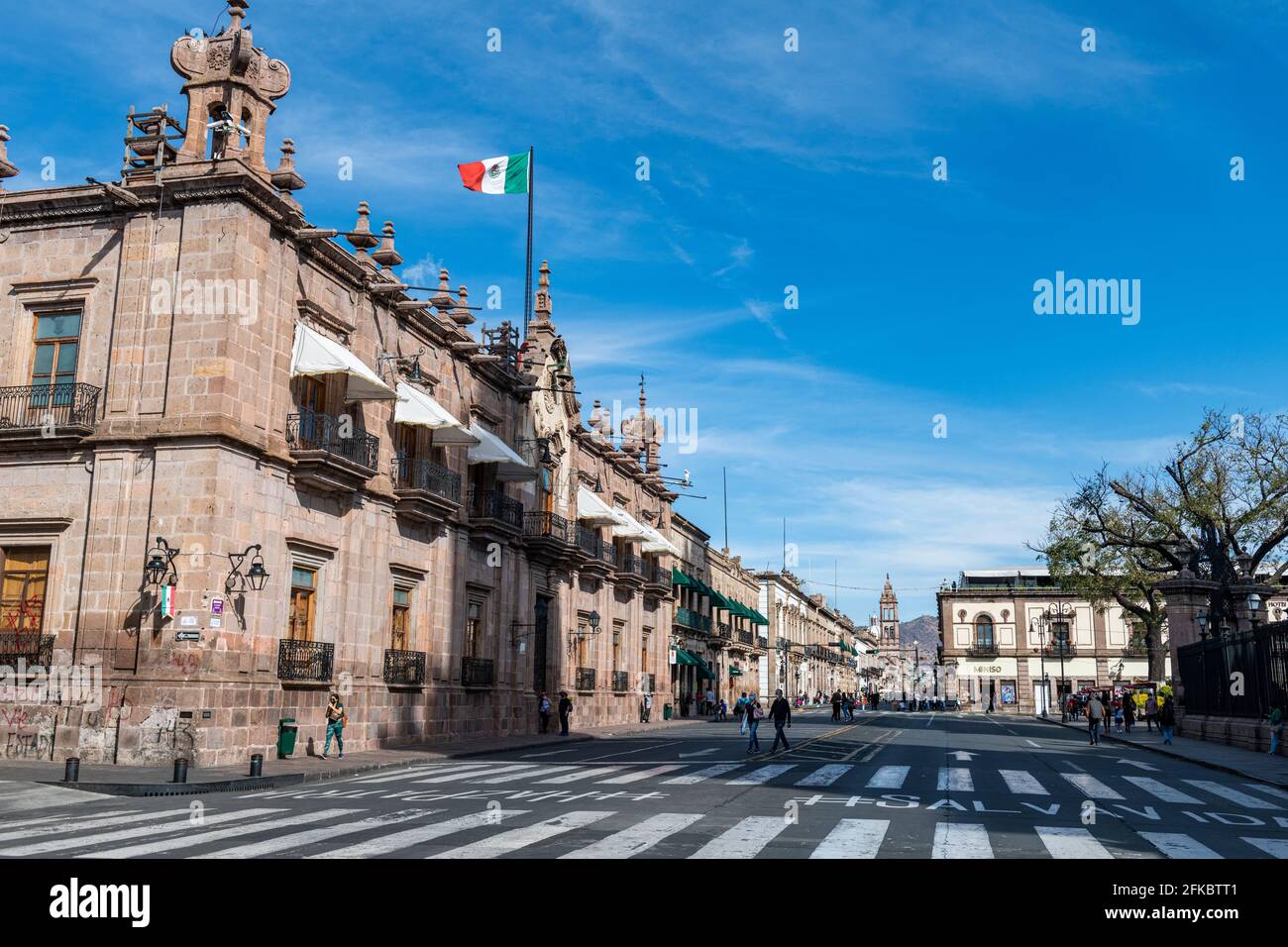 Plaza de las Armas, UNESCO World Heritage Site, Morelia, Michoacan ...