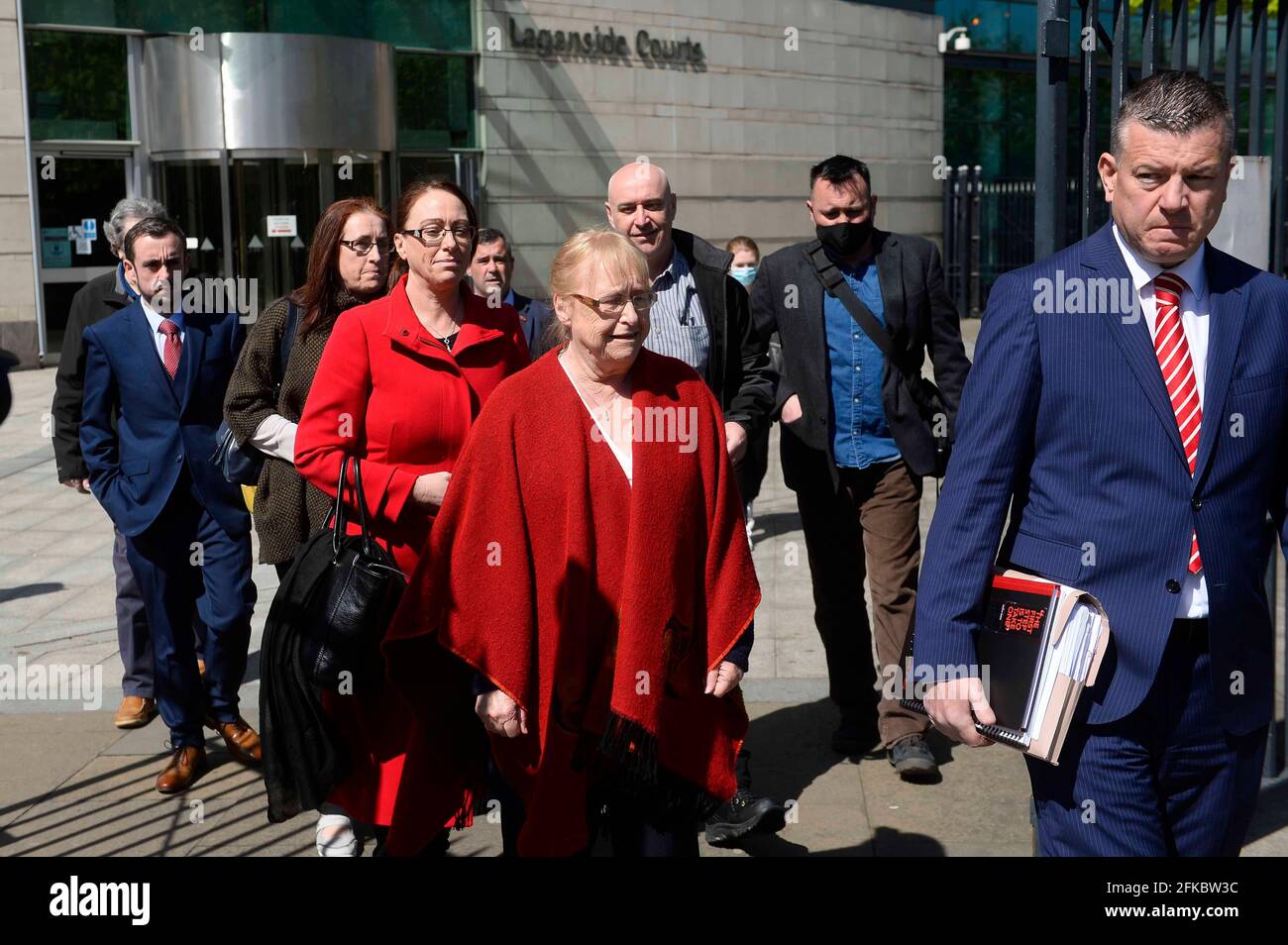 Joe McCann's widow Anne McCann (centre) and family arriving for the ...