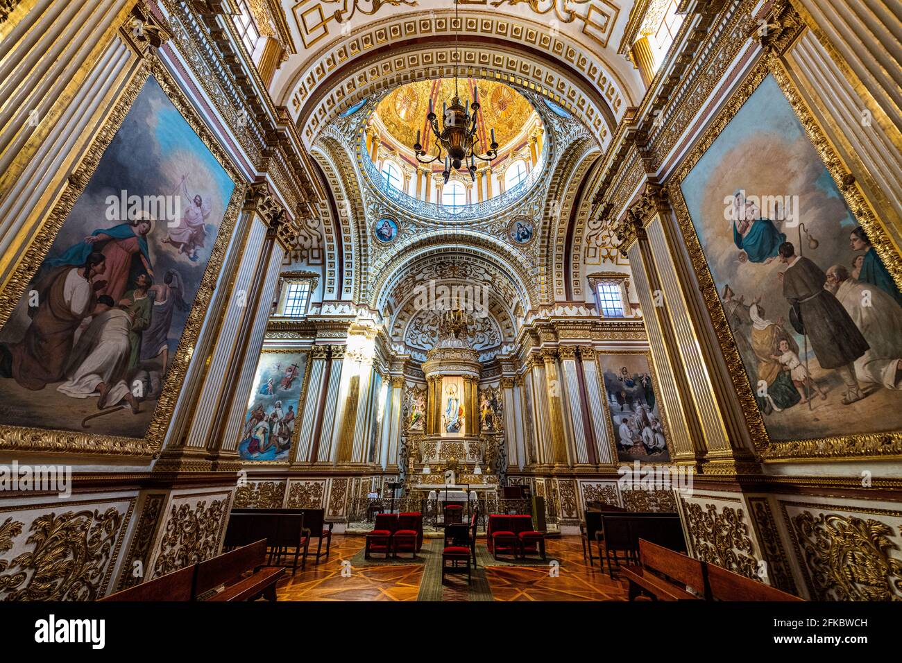 Interior of the Monastery Franciscano de Nuestra Senora de Guadalupe ...