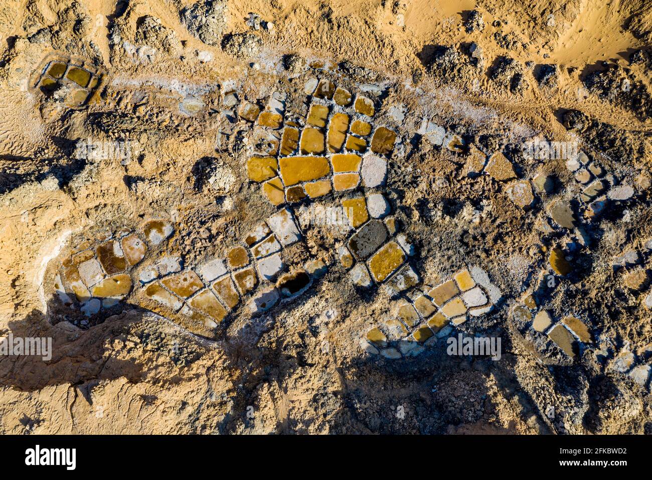 Aerials of the salt mines of Fachi, Tenere desert, Niger, West Africa ...