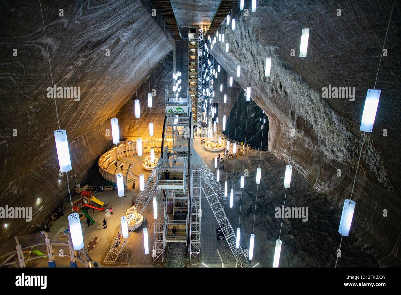 Salina Turda, underground salt mine tourist attraction in Turda city ...