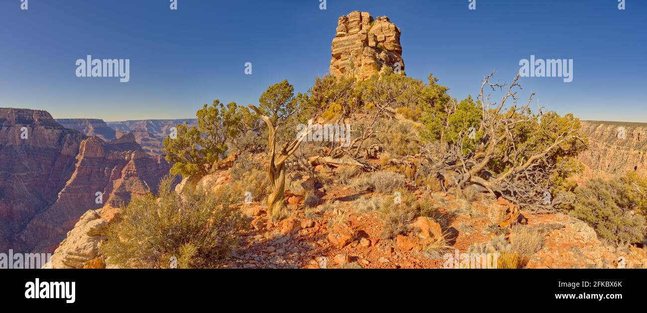The Smoke Stack, rocky peak of the Sinking Ship rock formation, Grand ...