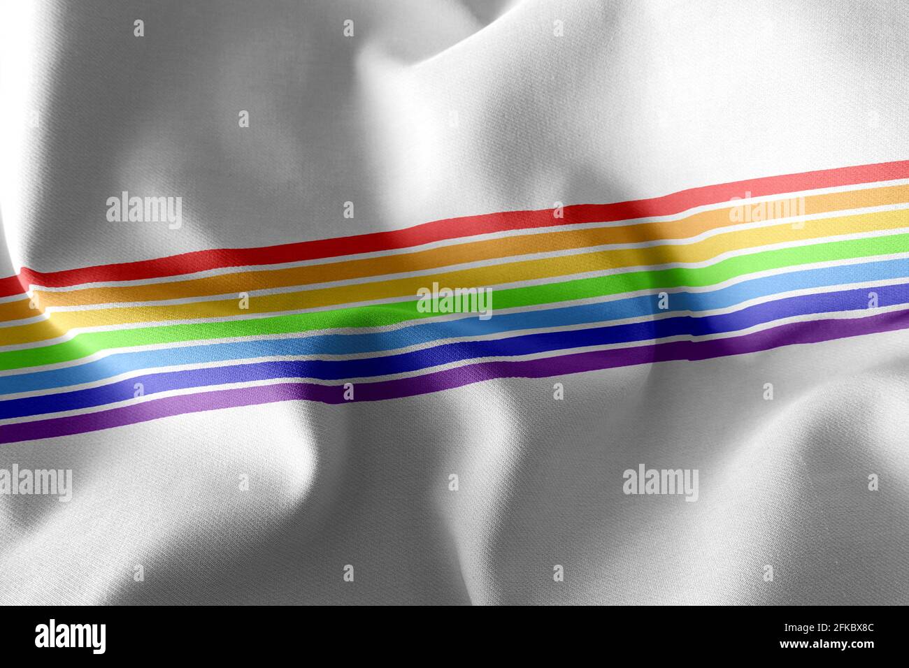 3D illustration flag of Jewish Autonomous Oblast is a region of Russia ...