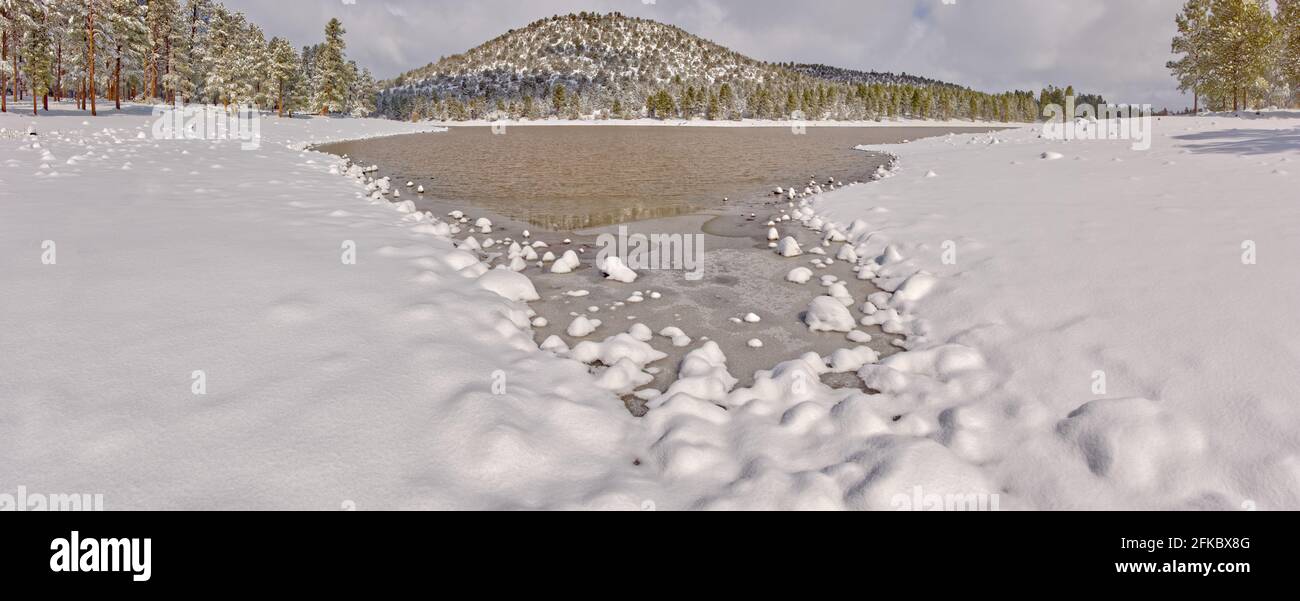 Panorama of Kaibab Lake from its south side, Kaibab National Forest ...